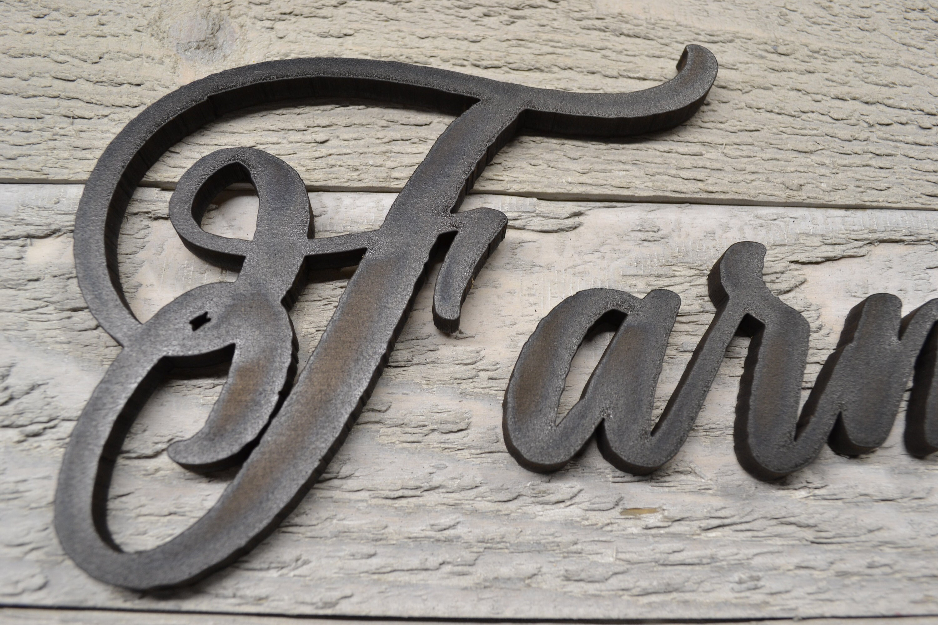 Farmhouse Word Sign, Cursive Word Sign Farmhouse Wall Art, Kitchen ...