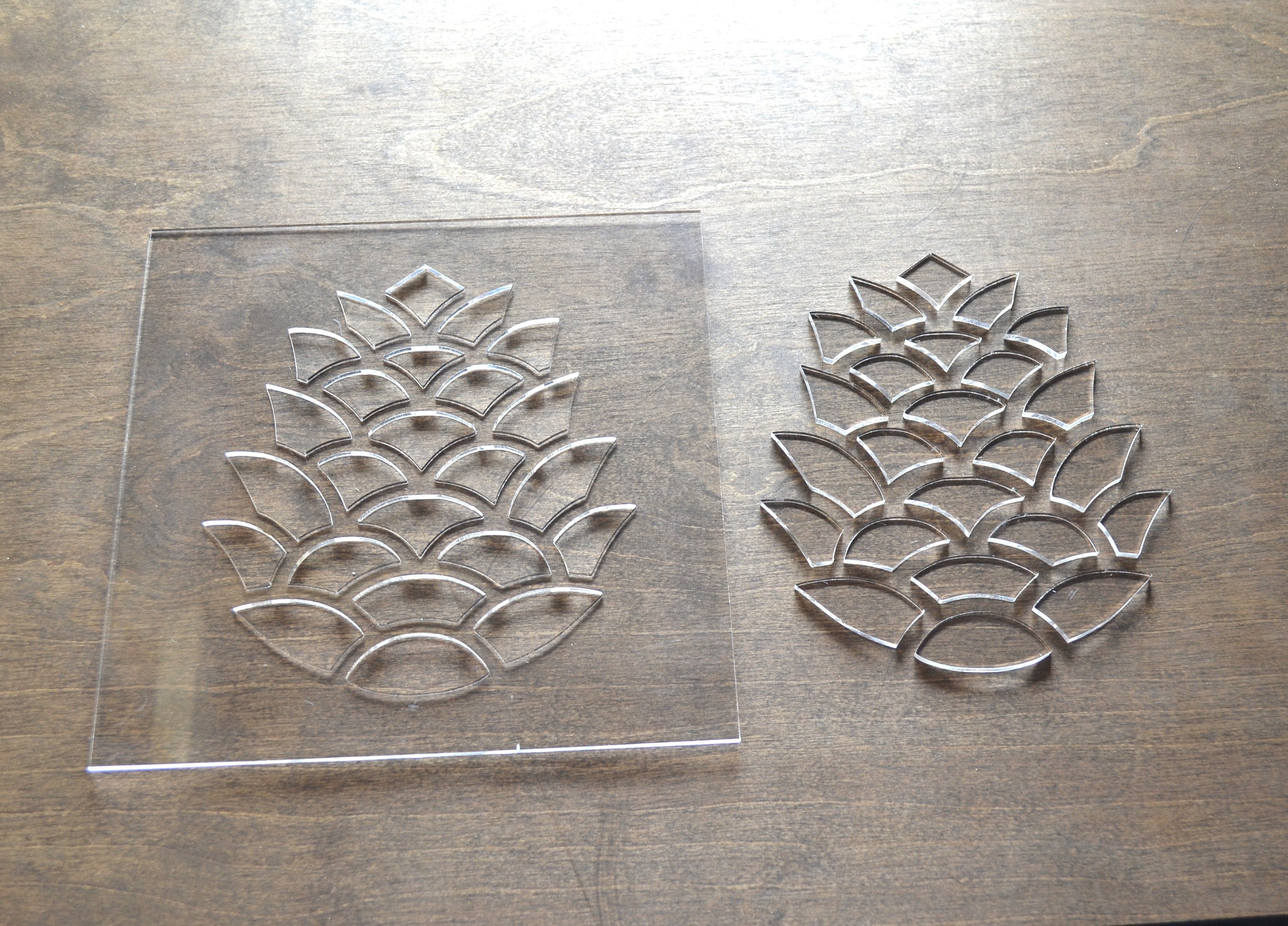 Pine Cone Router Template, Router Inlay Template, Clear Acrylic, Router ...