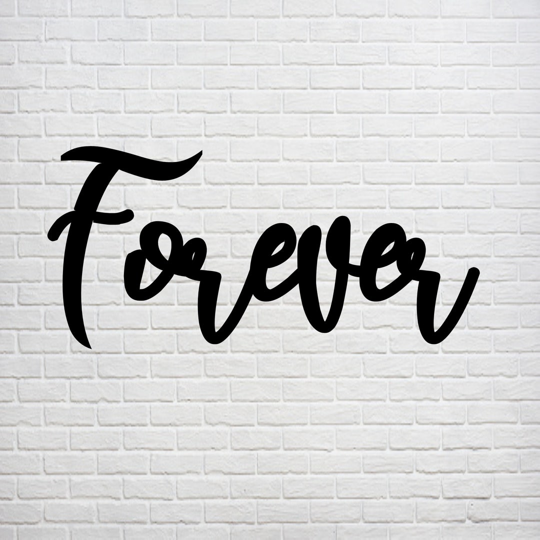 Forever Word Sign, Cursive Word Sign, Forever Sign, Wood Sign, Wooden ...