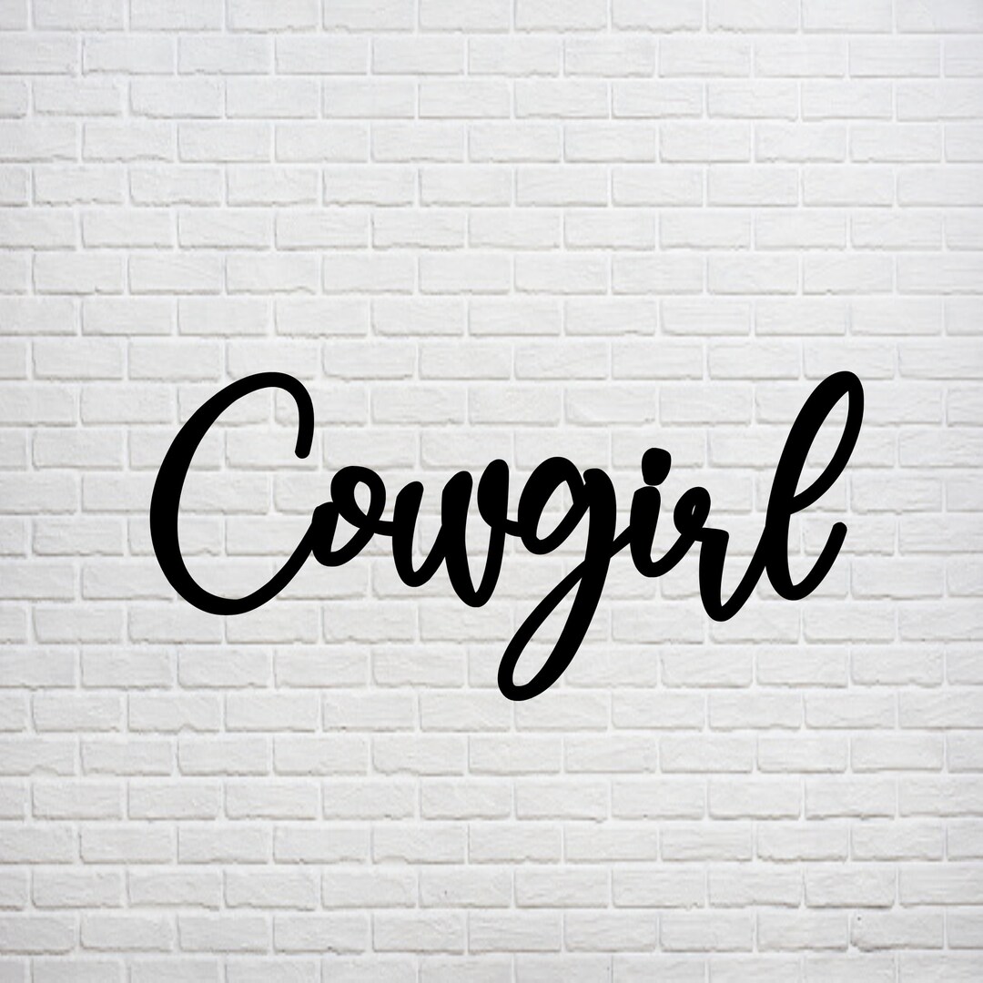 Cowgirl Word Sign, Cursive Word Sign, Cowgirl Sign, Wood Sign, Wooden ...