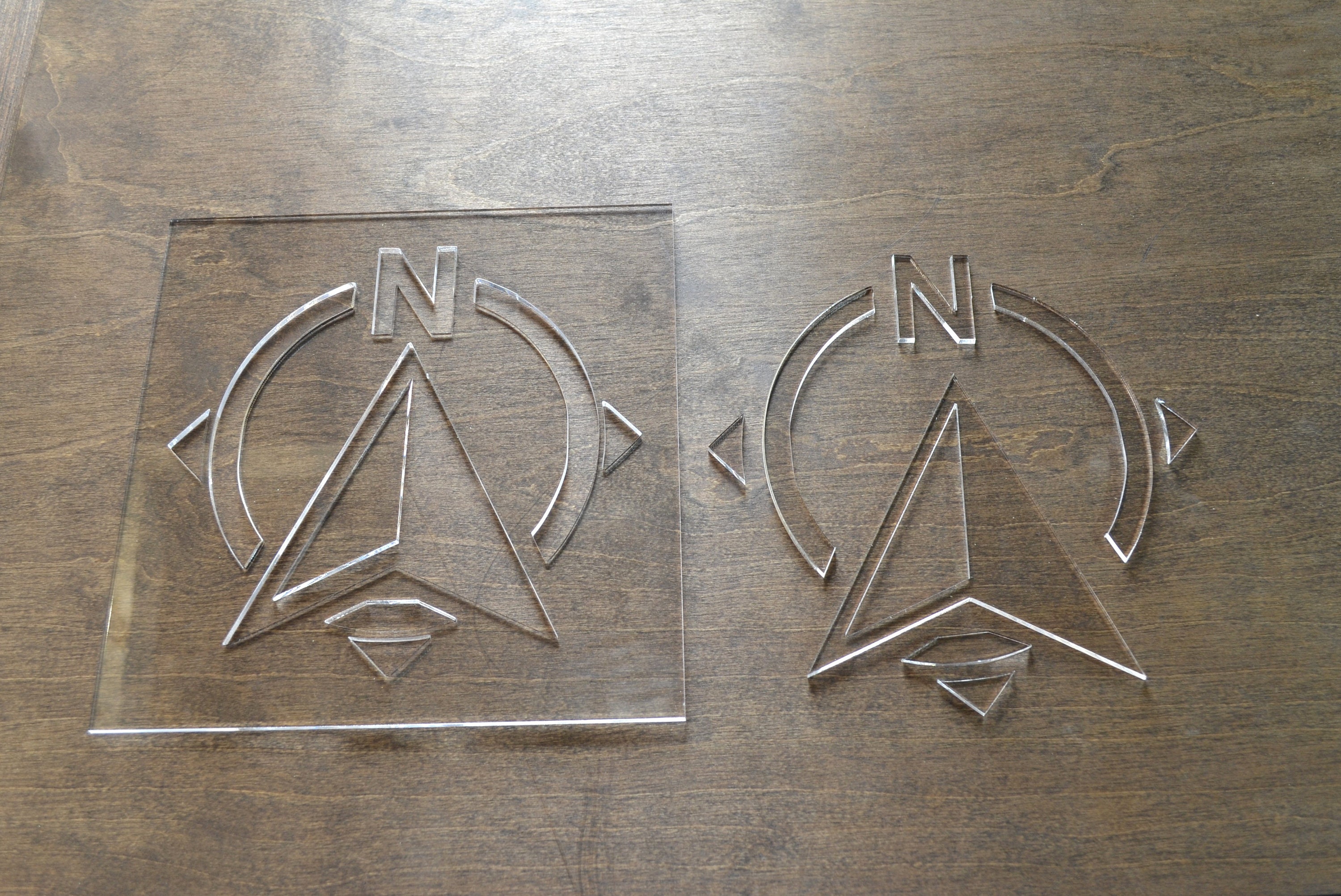 North Router Template, Router Inlay Template, Clear Acrylic, Router Jig ...