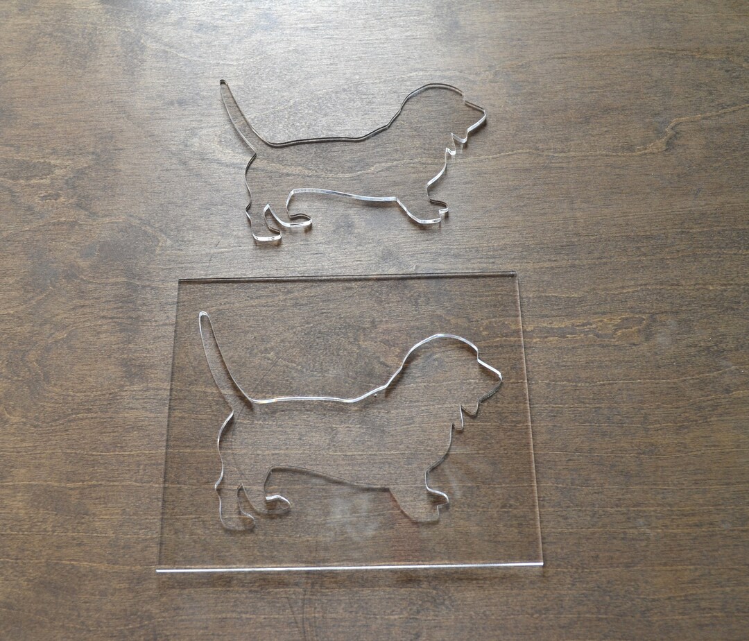 Basset Hound Router Template, Router Inlay Template, Clear Acrylic ...