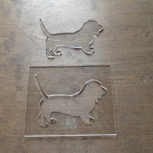 Basset Hound Router Template, Router Inlay Template, Clear Acrylic ...