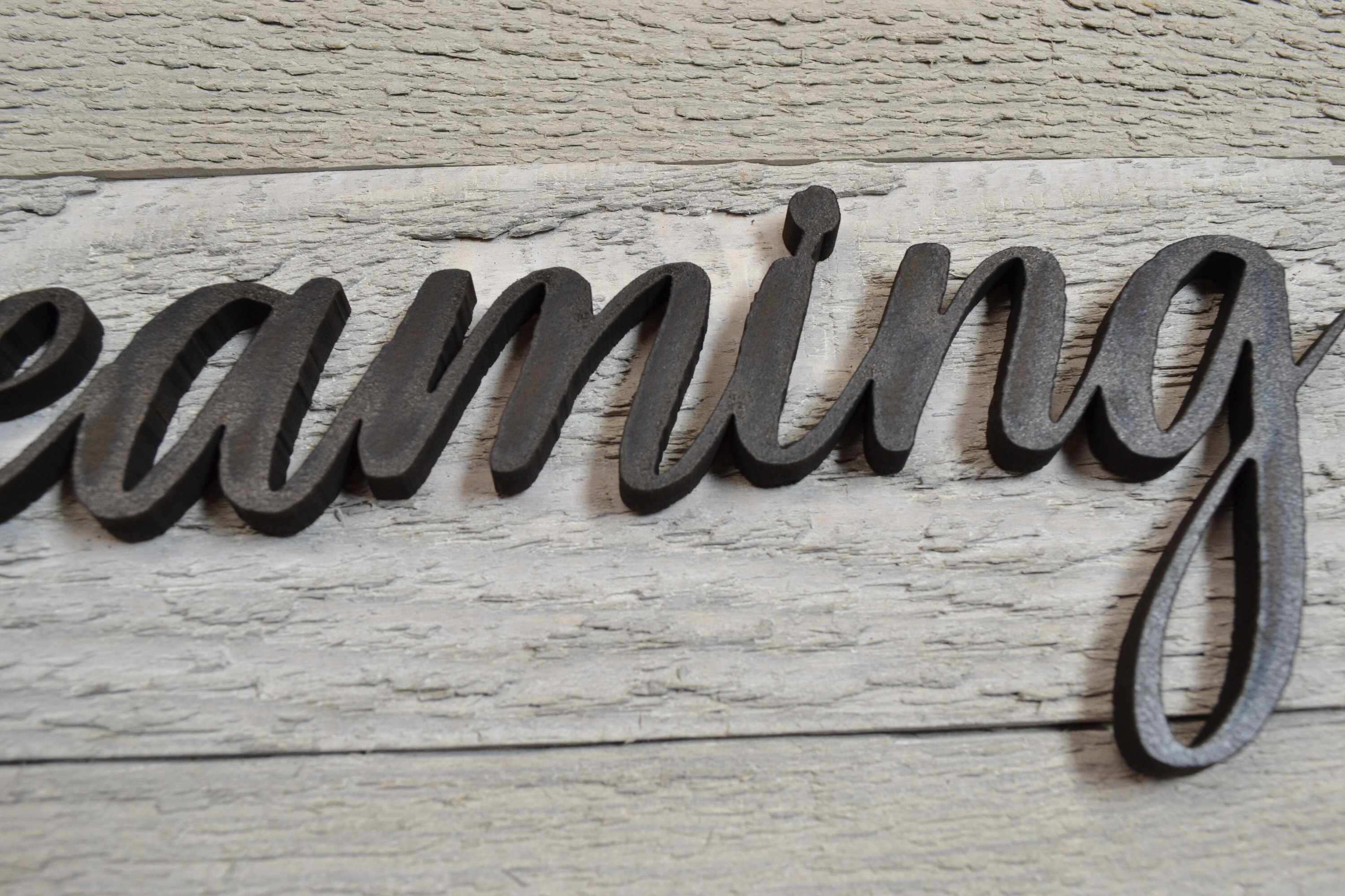 Dreaming Word Sign, Cursive Word Sign, Bedroom Wall Decor, Laser Cut ...
