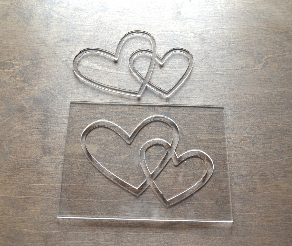 Double Heart Router Template Router Inlay Template Clear - Etsy
