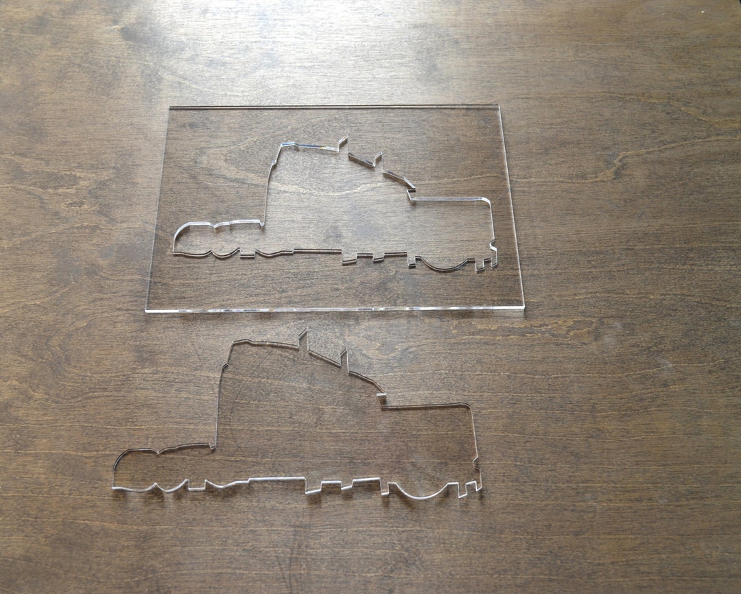 Semi Truck Router Template, Router Inlay Template, Clear Acrylic ...