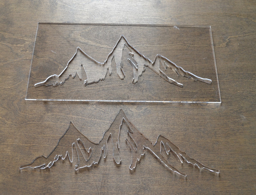 Mountain Range Router Template, Router Inlay Template, Clear Acrylic ...