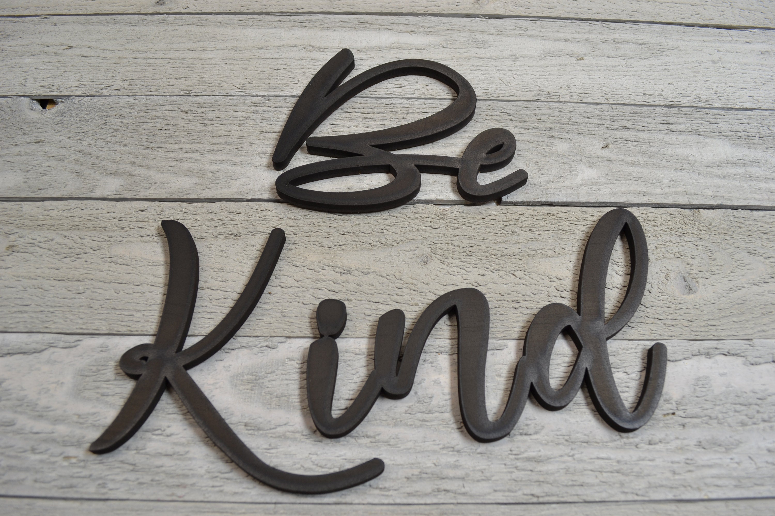 Be Kind Word Sign, Cursive Word Sign, Be Kind Cutout, Rustic Word Art ...