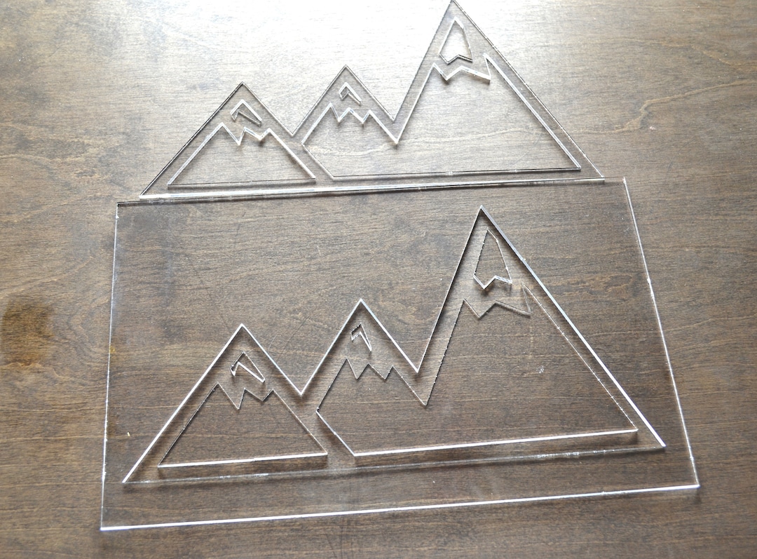 Mountain Line Router Template, Router Inlay Template, Clear Acrylic ...