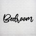 Bedroom Word Sign, Cursive Word Sign, Bedroom Sign, Wood Sign, Wooden ...