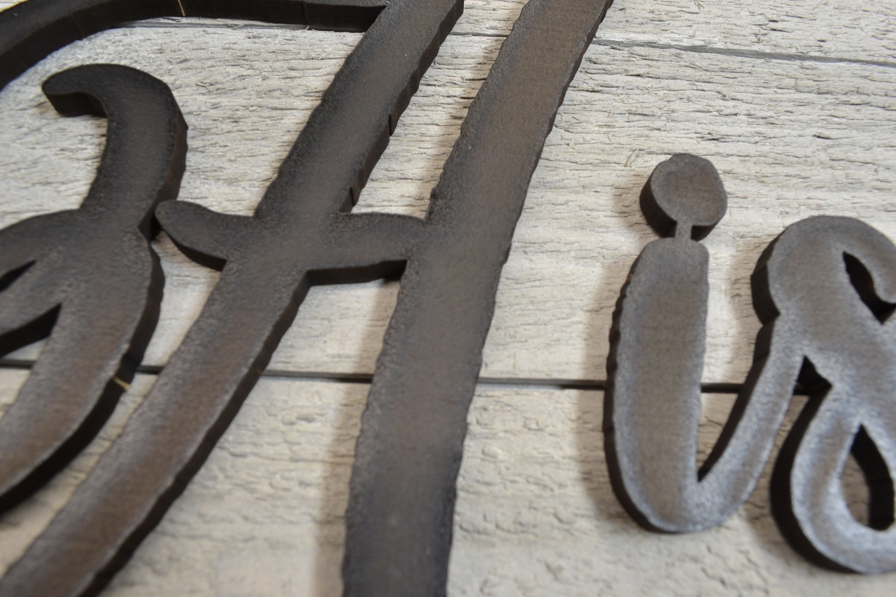 His and Hers Word Sign Cursive Word Sign His and Hers - Etsy