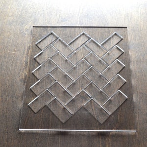 Herringbone Brick Router Template, Clear Acrylic, Router Inlay Jig ...