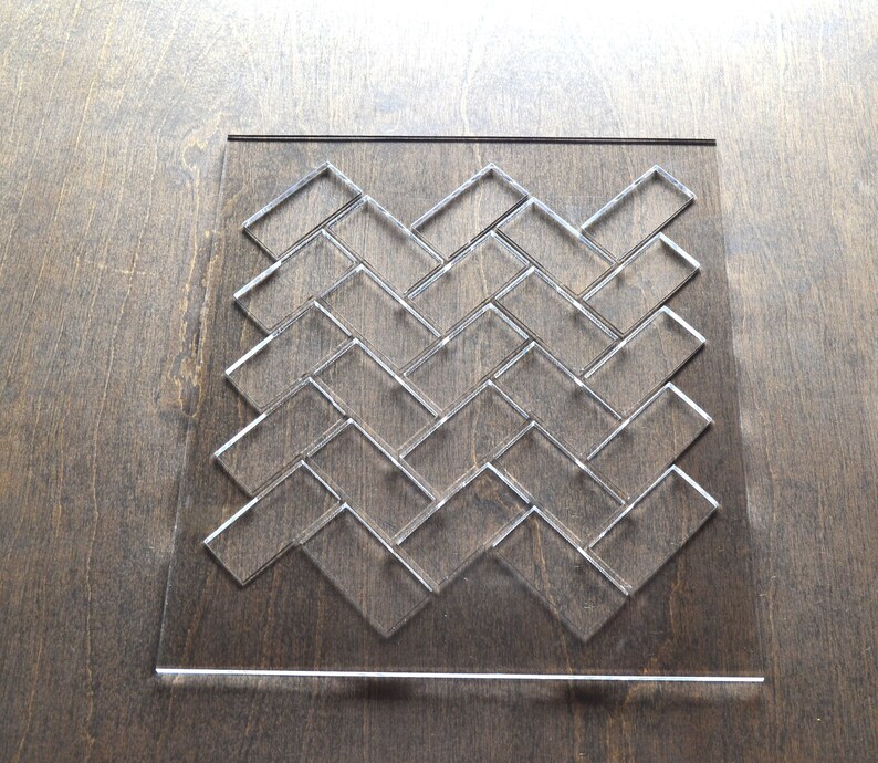 Herringbone Brick Router Template Clear Acrylic Router Inlay - Etsy