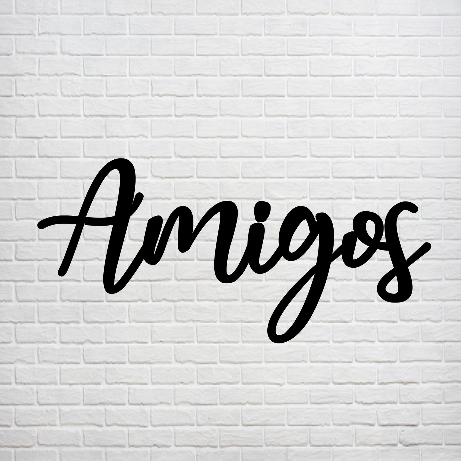 Amigos Word Sign, Cursive Word Sign, Amigos Sign, Wood Sign, Wooden ...