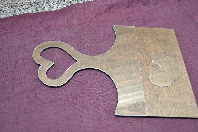 Heart Charcuterie Board Handle Template Clear Acrylic Router - Etsy