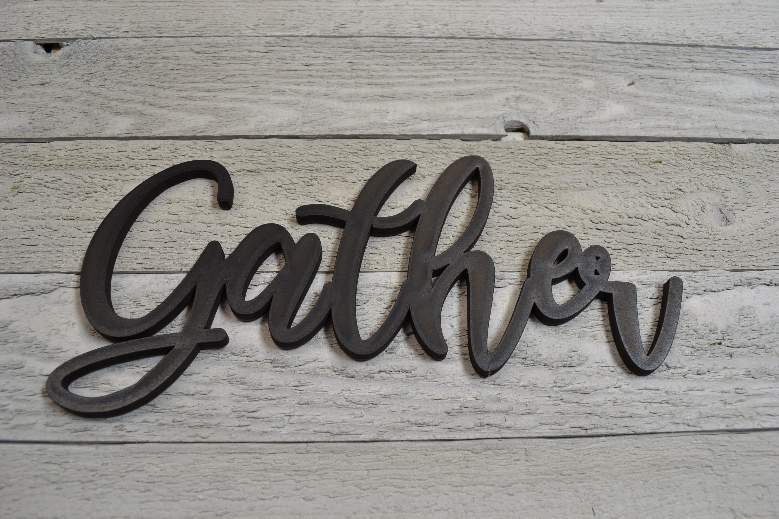 Gather Word Sign, Cursive Word Sign, Gather Sign, Gather Word Cutout ...