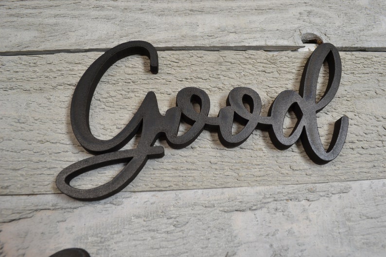Good Morning Word Sign Cursive Word Sign Bedroom Decor - Etsy