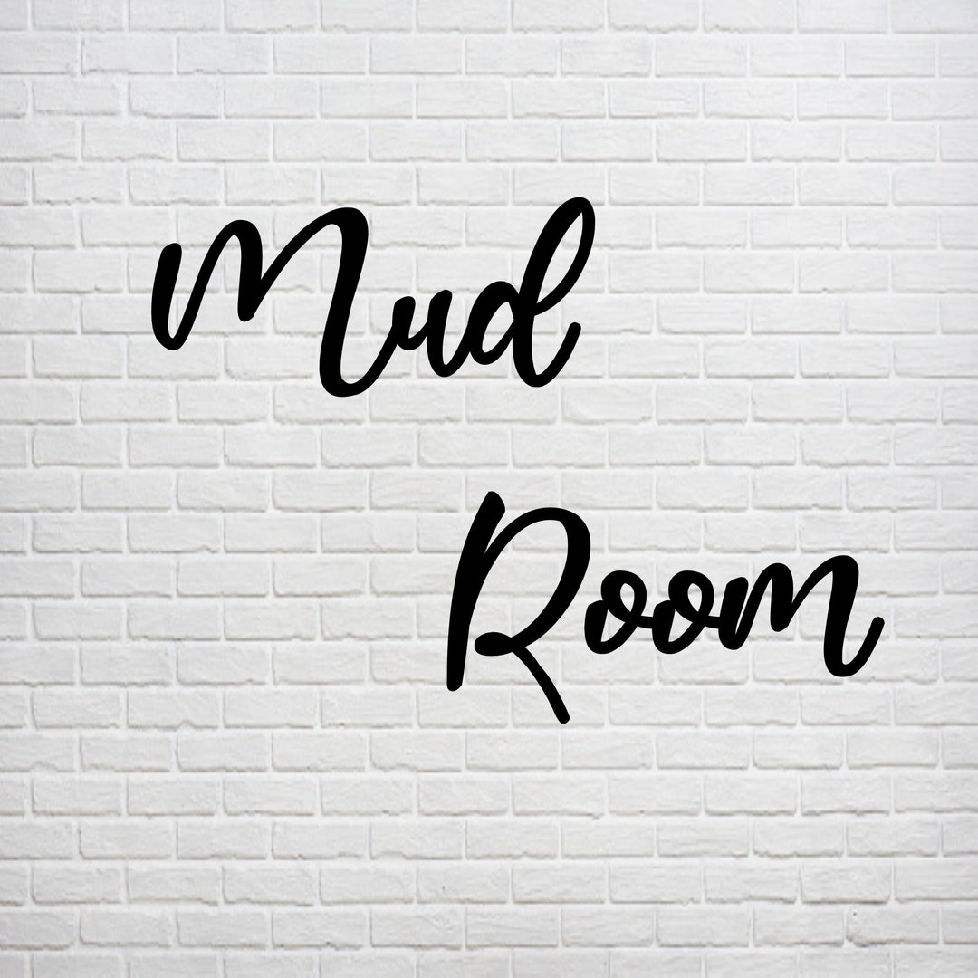Mud Room Word Sign, Cursive Word Sign, Mud Room Sign, Wood Sign, Wooden ...