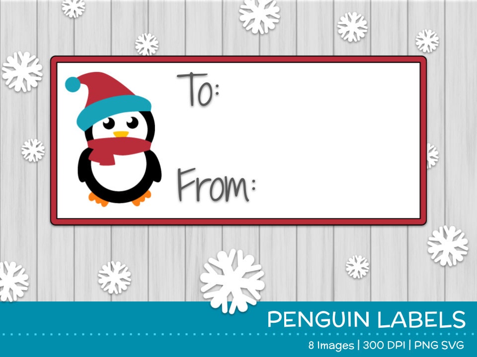 Penguin Labels | Cute Penguin Labels | Winter Frames | Name Tags | for ...