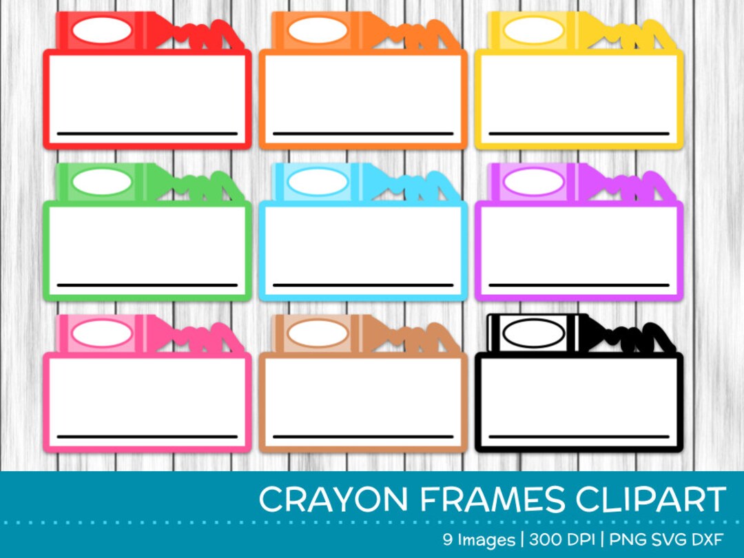 Rainbow Crayon Label Clipart Set | Commercial Use | PNG | Back to ...