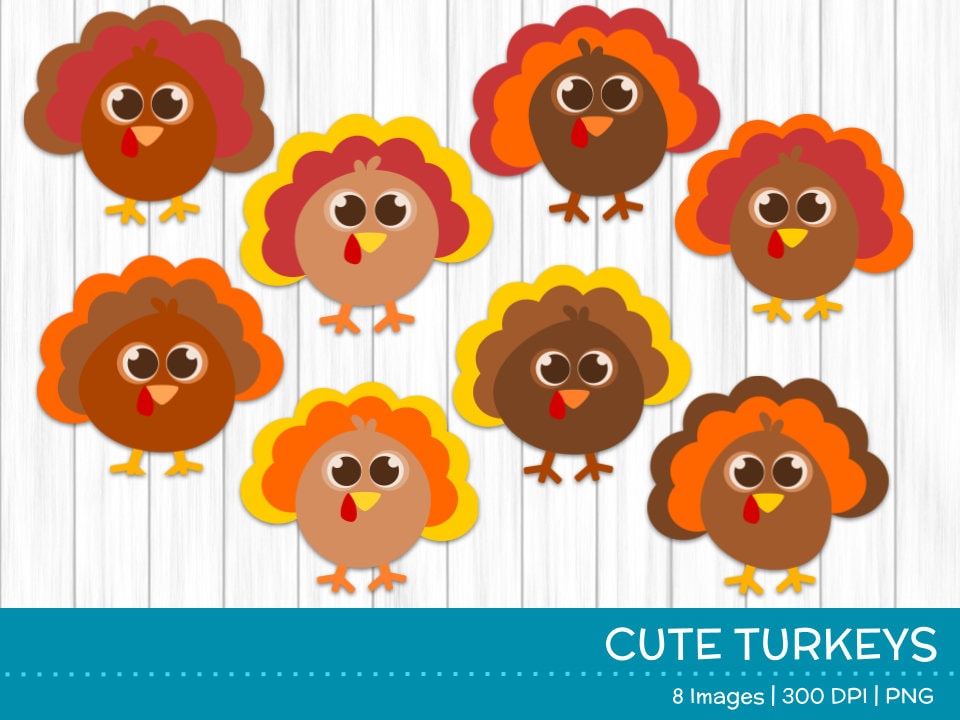 Cute Turkeys PNG, Thanksgiving Clipart, Gobble, Holiday PNG, Turkey ...