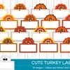 Turkey Labels Cute Turkey Labels Name Tags for Classroom Cubbies ...
