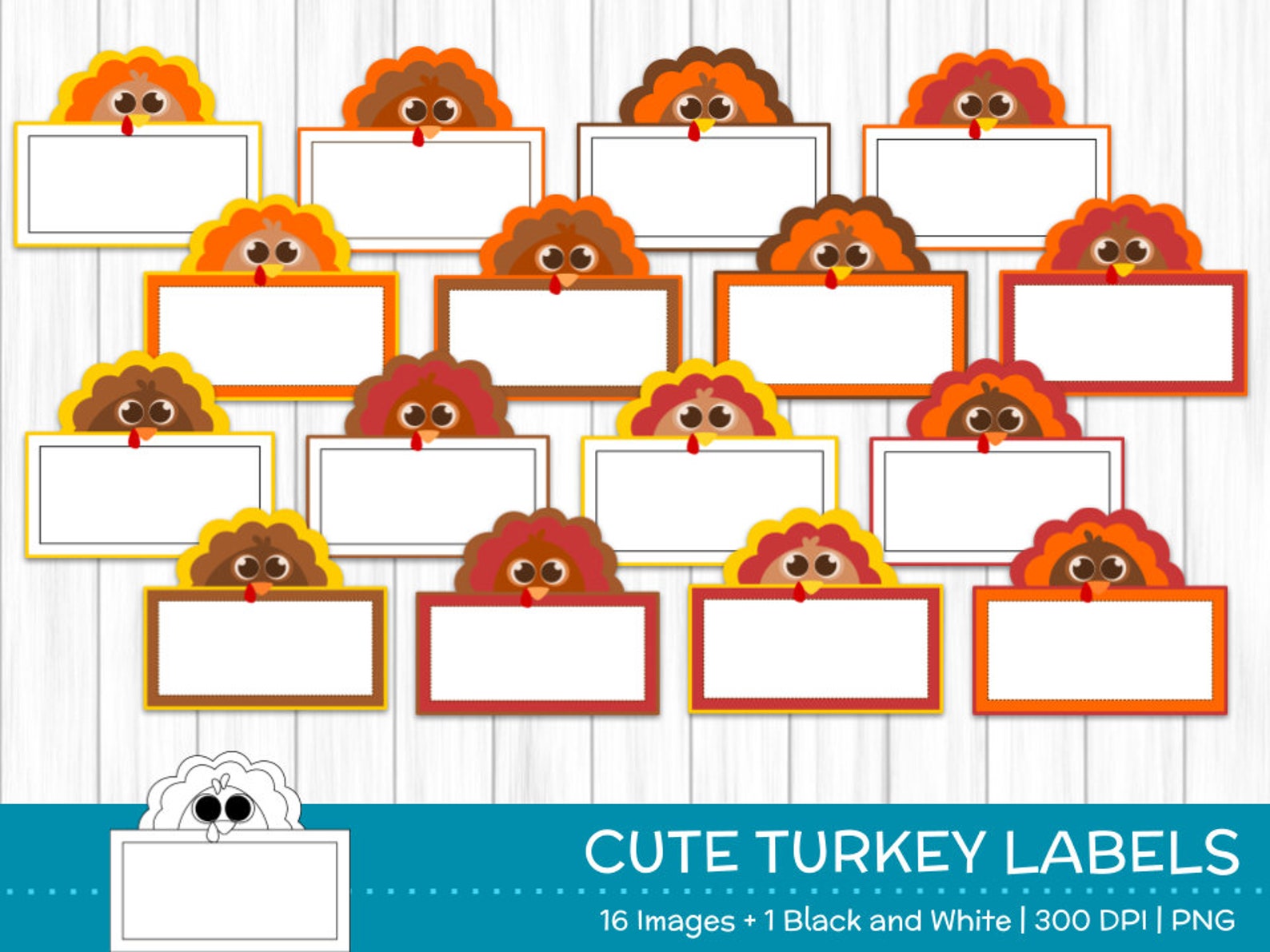Turkey Labels Cute Turkey Labels Name Tags for Classroom Cubbies ...