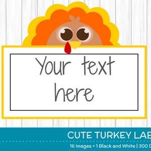 Turkey Labels Cute Turkey Labels Name Tags for Classroom Cubbies ...