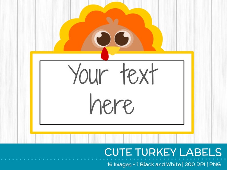 Turkey Labels Cute Turkey Labels Name Tags for Classroom Cubbies ...
