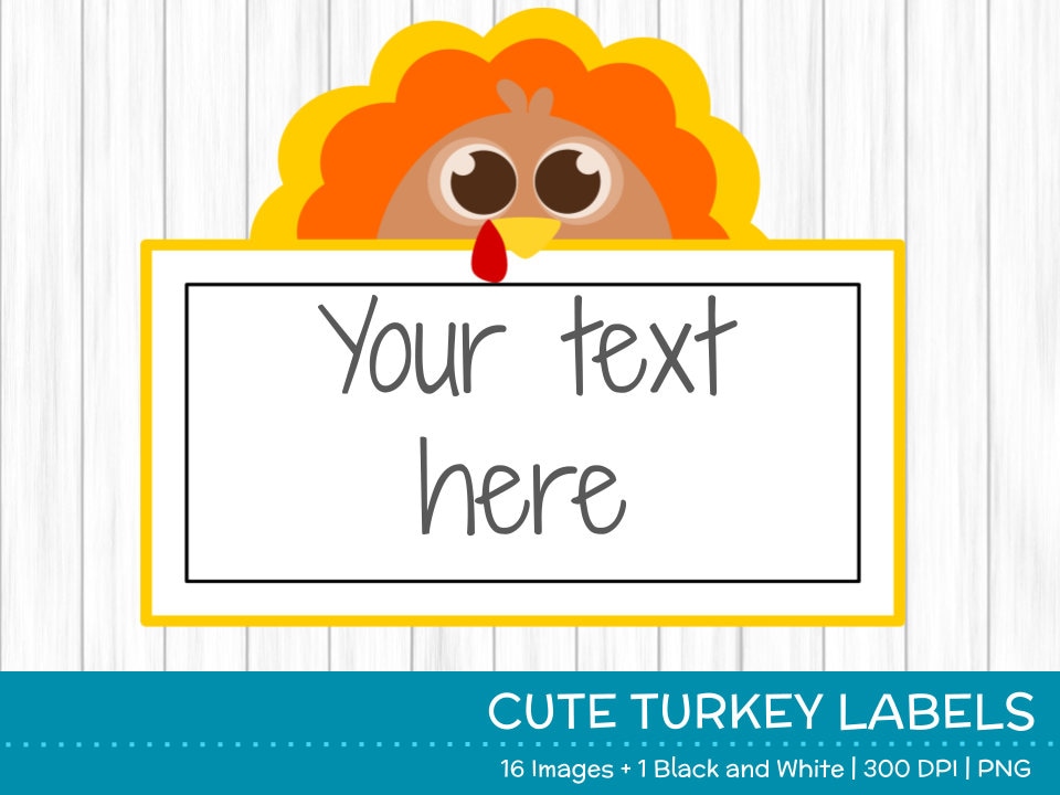 Turkey Labels | Cute Turkey Labels | Name Tags | for Classroom ...