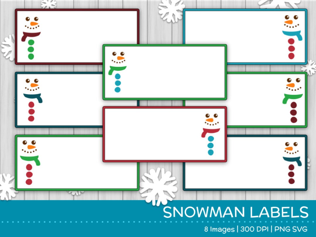 Snowman Labels | Cute Snowman Labels | Winter Frames | Name Tags | for ...
