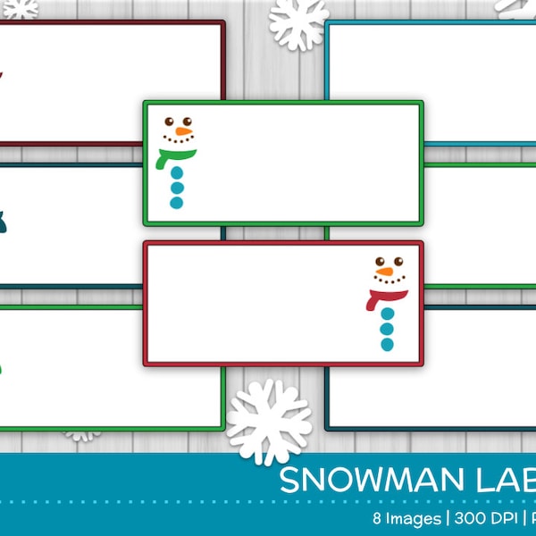 Snowman Labels - Etsy