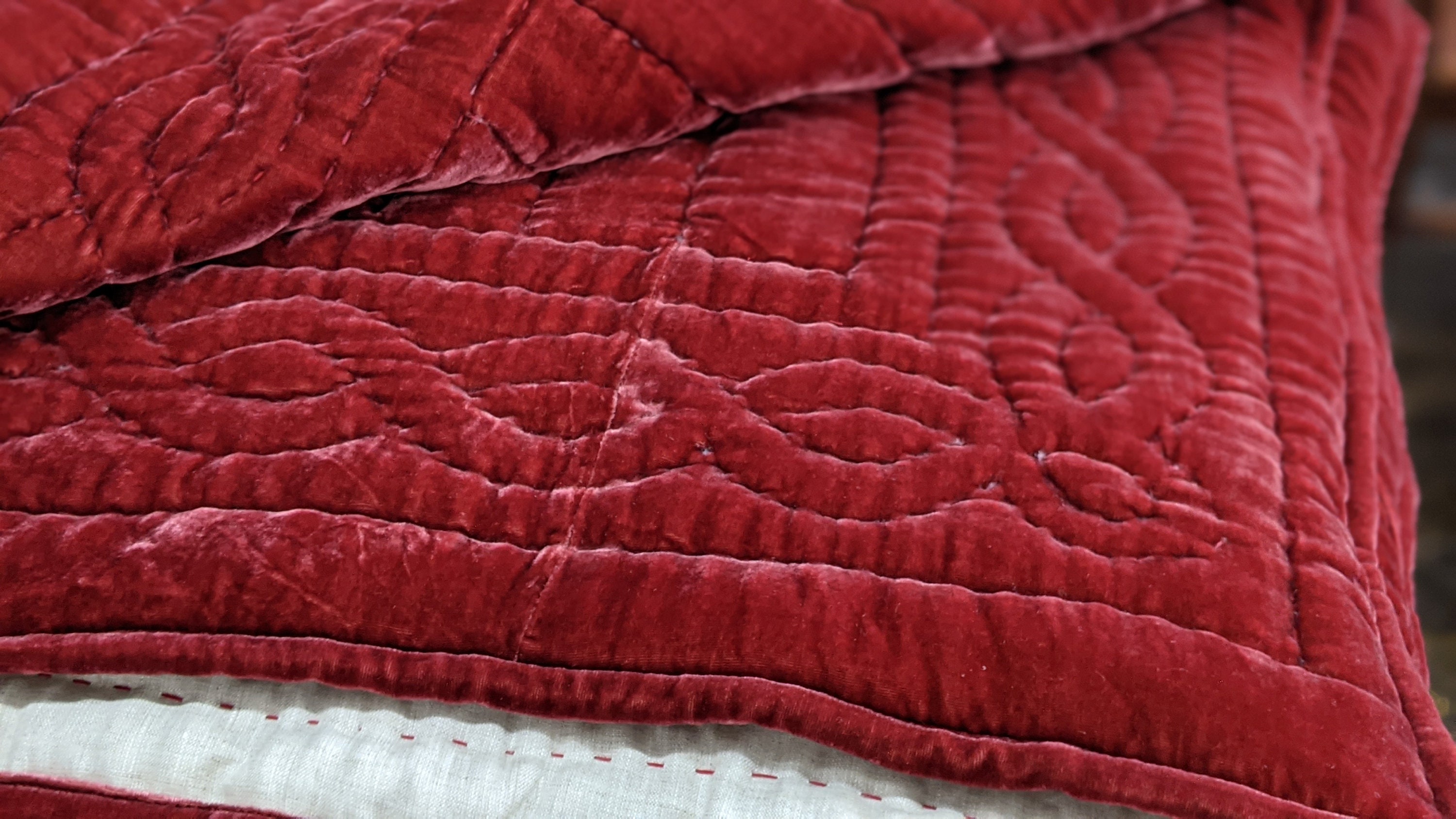 Ruby Silk Velvet Throw Natural Silk Velvet Quilted - Etsy