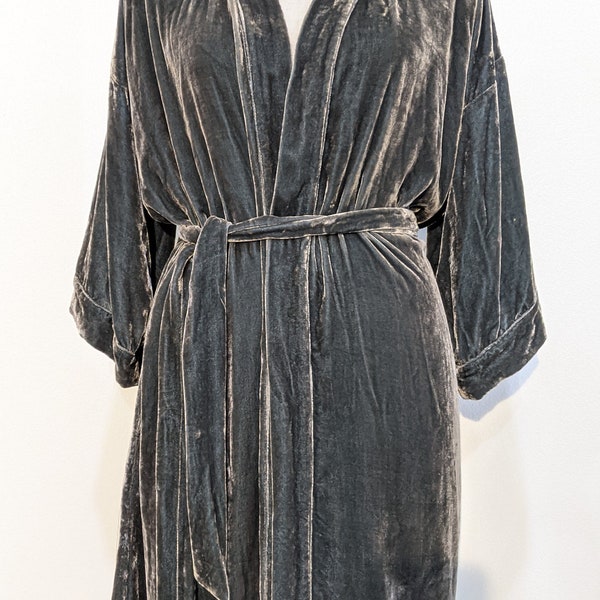 Black Velvet Robe - Etsy
