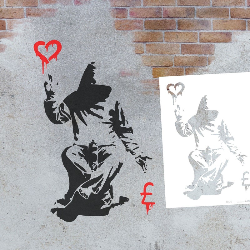 Banksy Stencil Template - Etsy