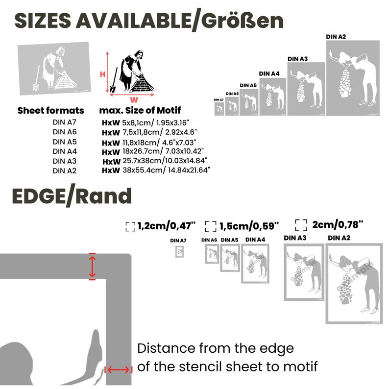 Stencil "banksy Streetart" Large Selection of Motifs (B44-B45) - DIN A6 ...