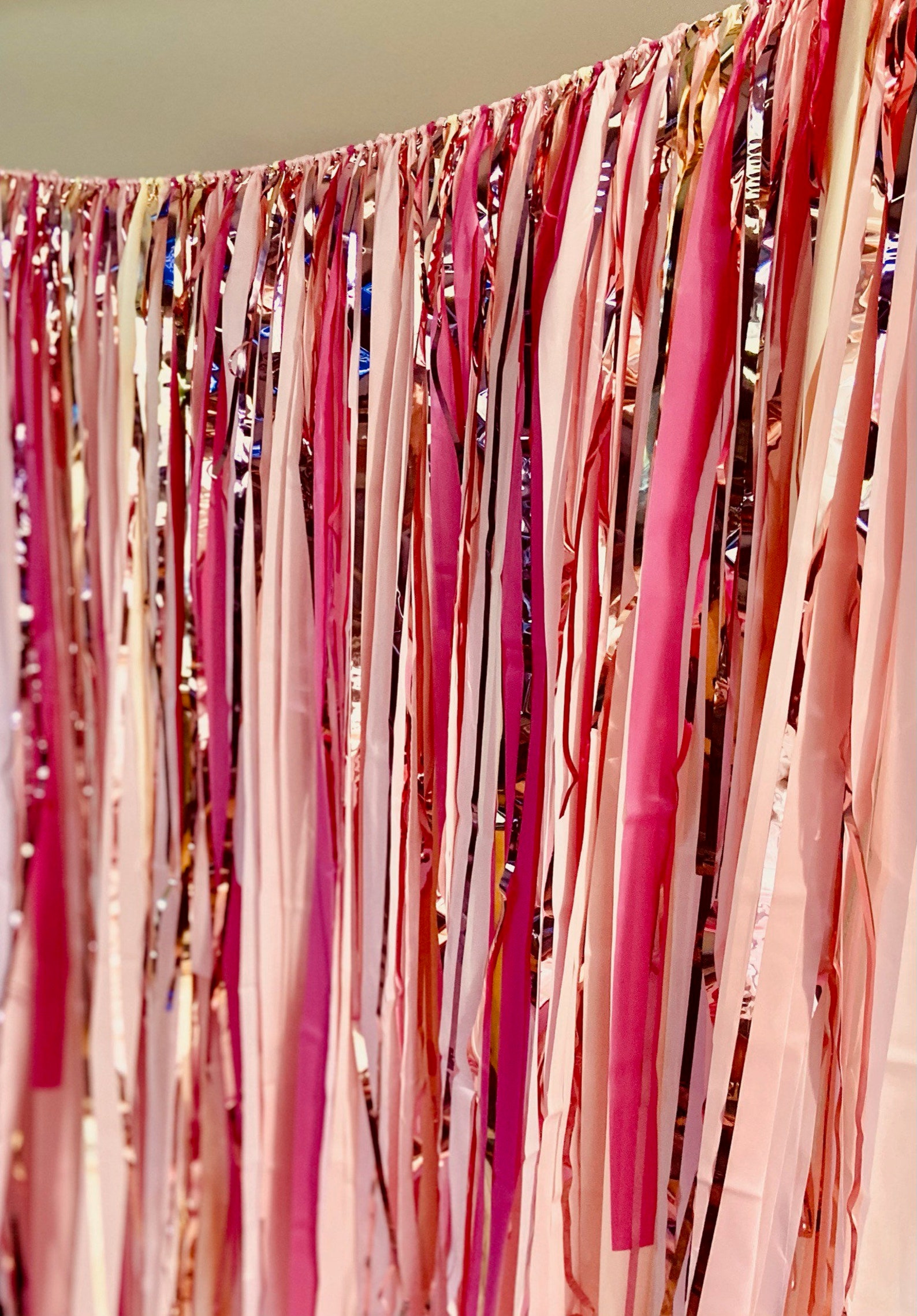 Fringe Backdrop, Streamer Backdrop, Party Backdrop, Bachelorette, Rosé ...