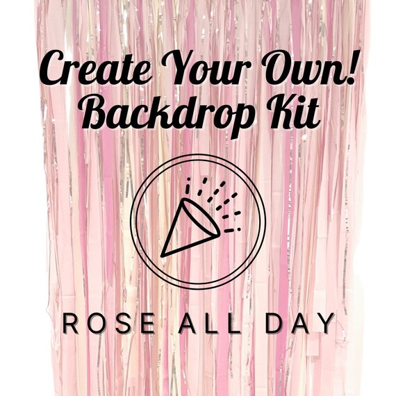 DIY Streamer Backdrop Kit, DIY Fringe Backdrop Kit, Make Your Own Fringe Backdrop, DIY ...