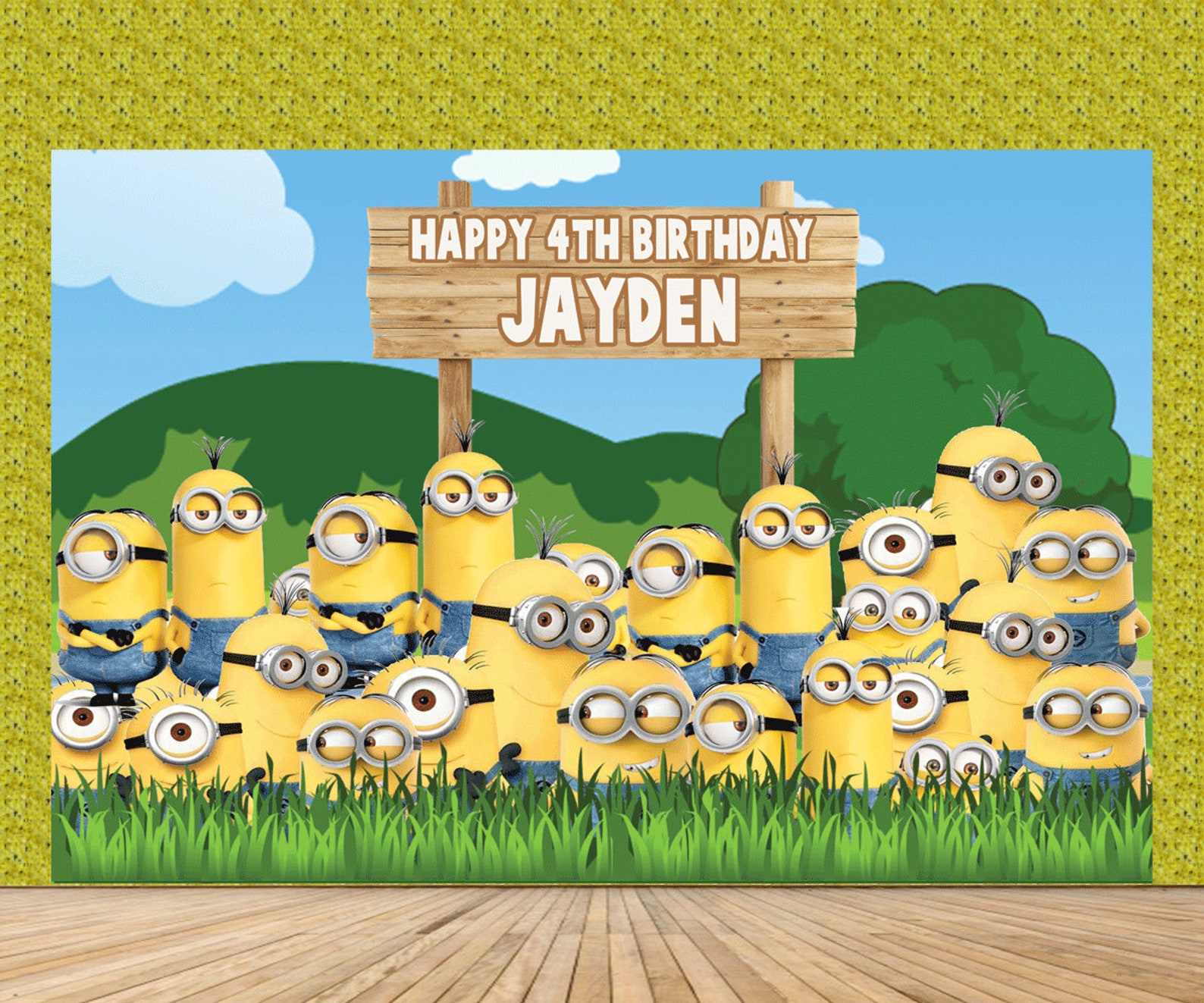 Minions Party Backdrop Design / Minions Backdrop / Minions | Etsy