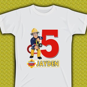 Fireman Sam Iron On Transfer Design For Birthday Shirt Iron On Transfer ...