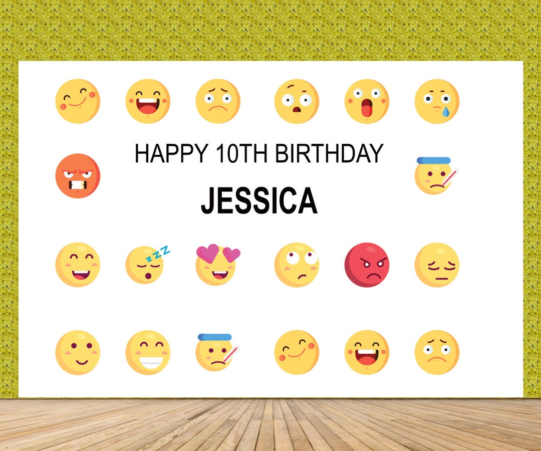 Emoji Party Backdrop Design / Emoji Backdrop / Emoji - Etsy Hong Kong
