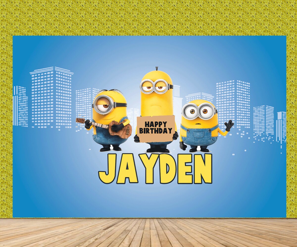 Minions Party Backdrop Design / Minions Backdrop / Minions | Etsy