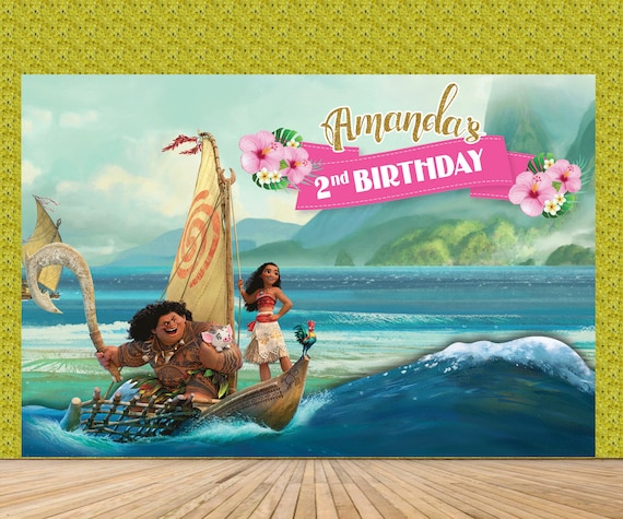 Moana Party Backdrop Design / Moana Backdrop / Moana - Etsy