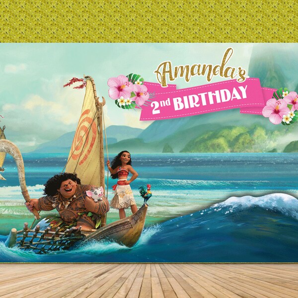Moana Backdrop - Etsy