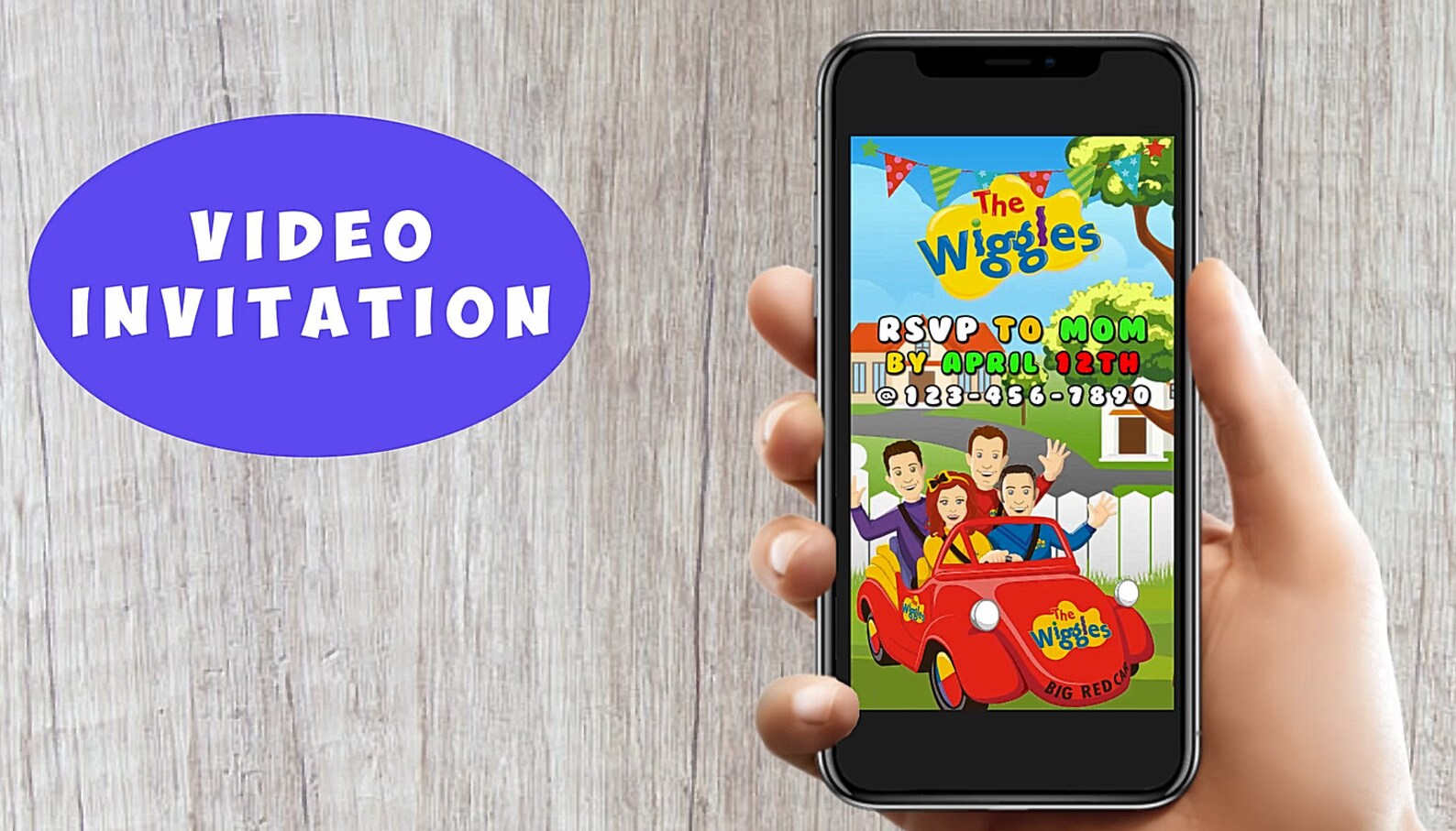 The Wiggles Video Invitation / The Wiggles Digital Invitation | Etsy