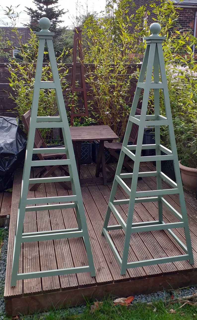 Handmade 1800mm Tall Garden Obelisk With 550mm Square Base Comes ...