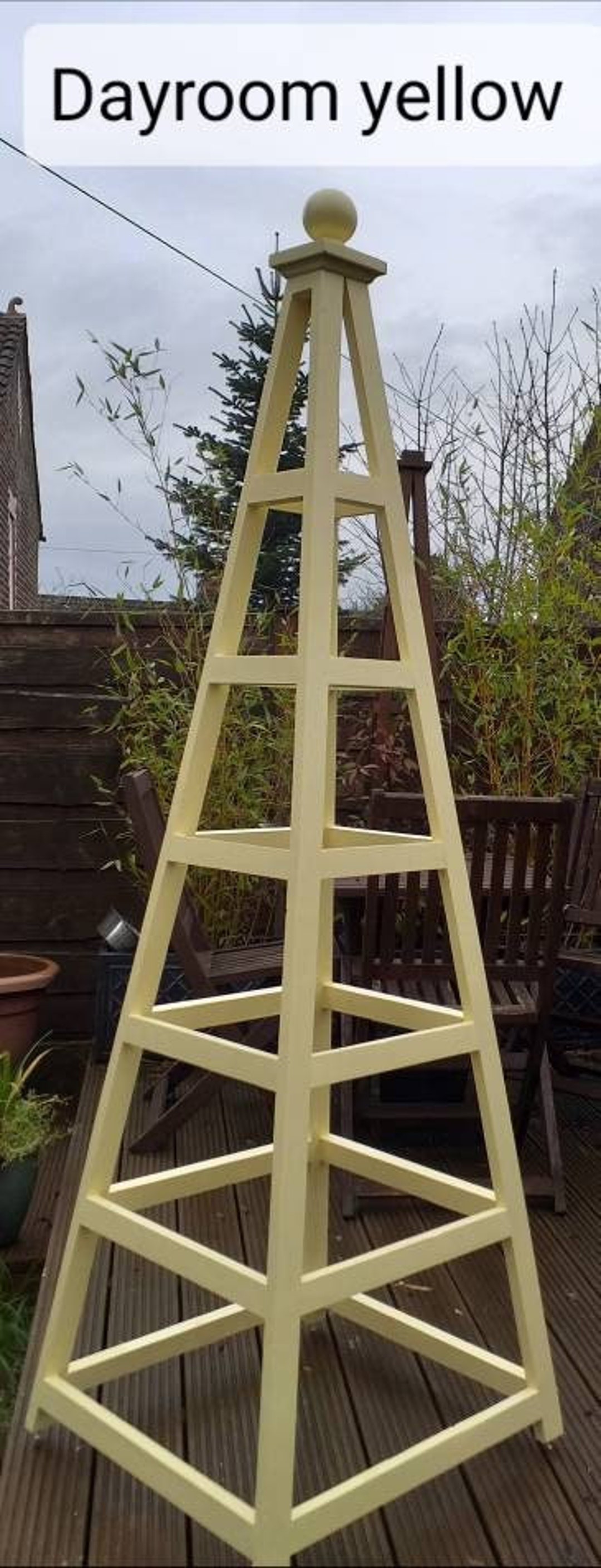 Handmade 1800mm Tall Garden Obelisk With 550mm Square Base Comes ...