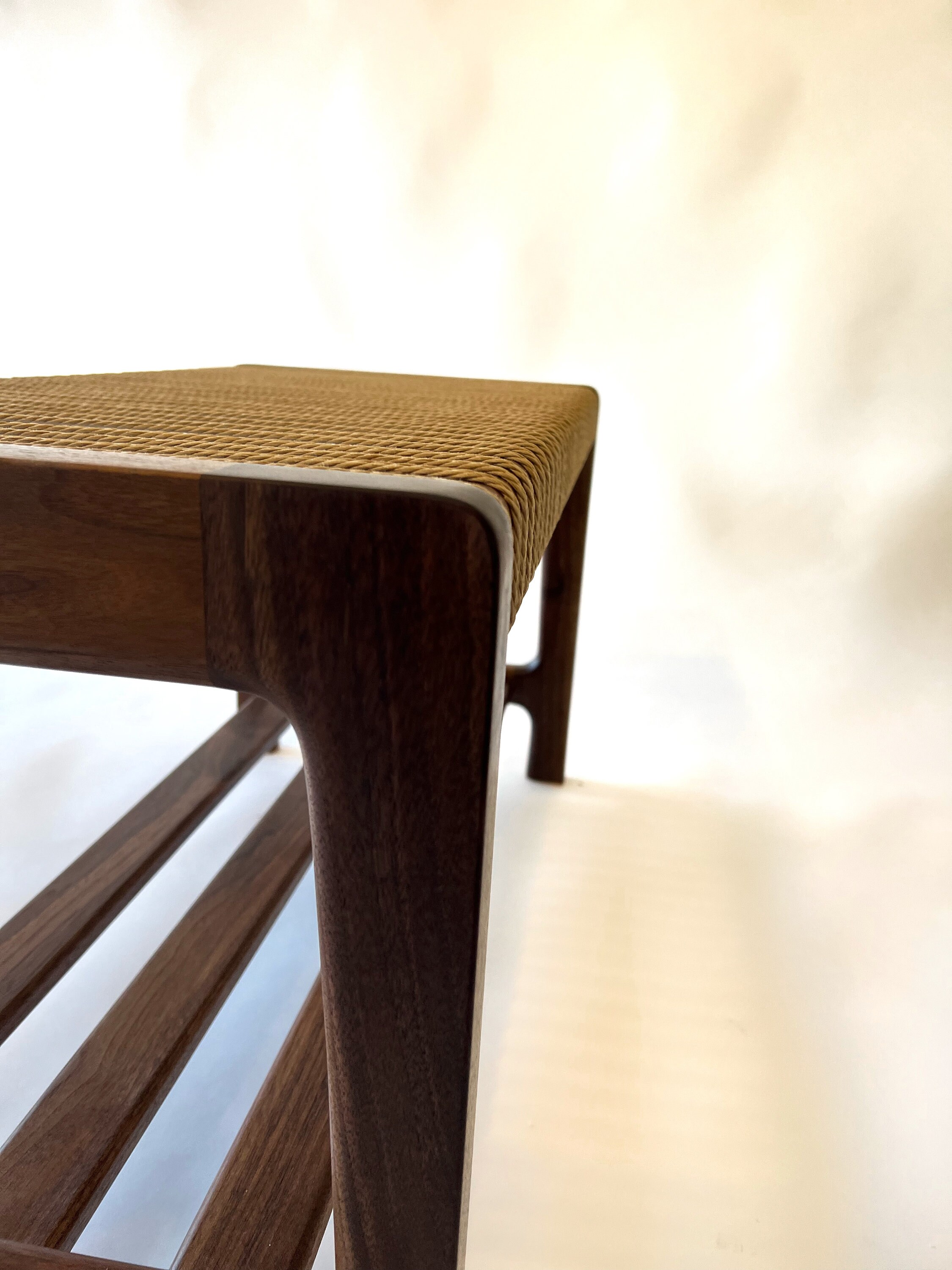 Handmade Danish Paper Cord Bench With Shoe Shelf - Etsy