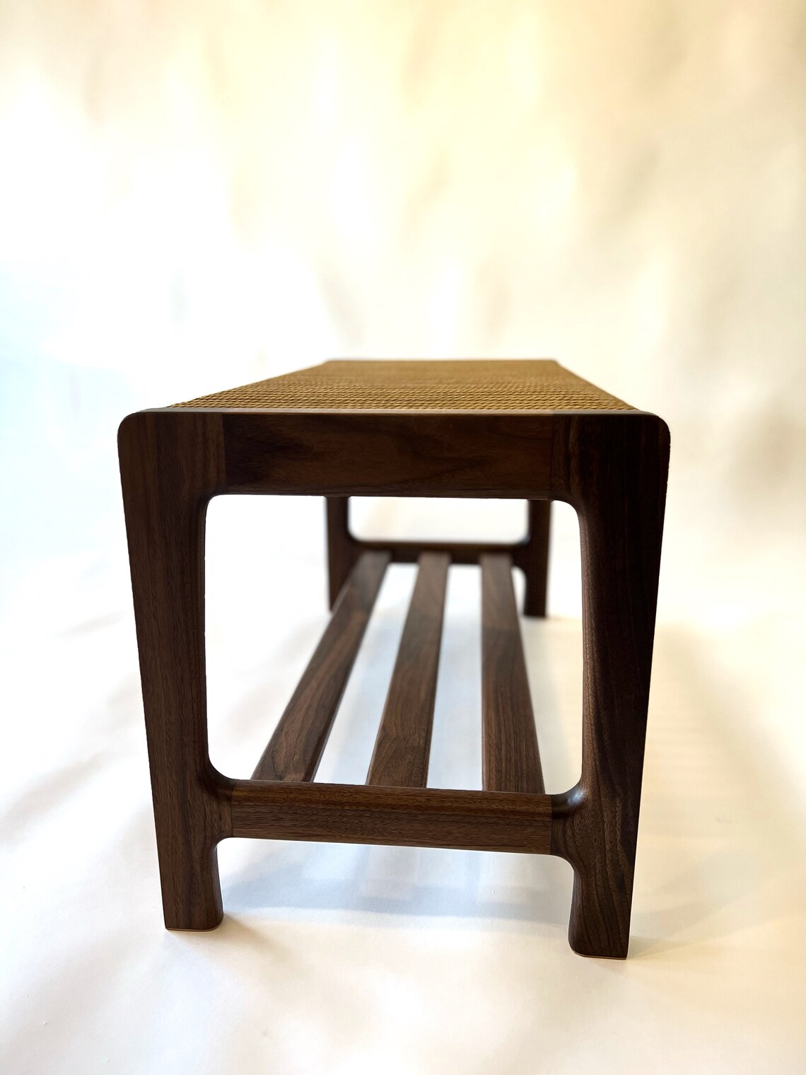 Handmade Danish Paper Cord Bench With Shoe Shelf - Etsy