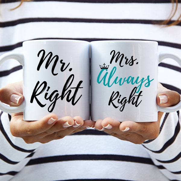 Mr Right Mrs Always Right Mug - Etsy